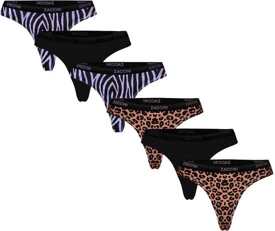 Zaccini 6-pack dames strings mix | bol.com