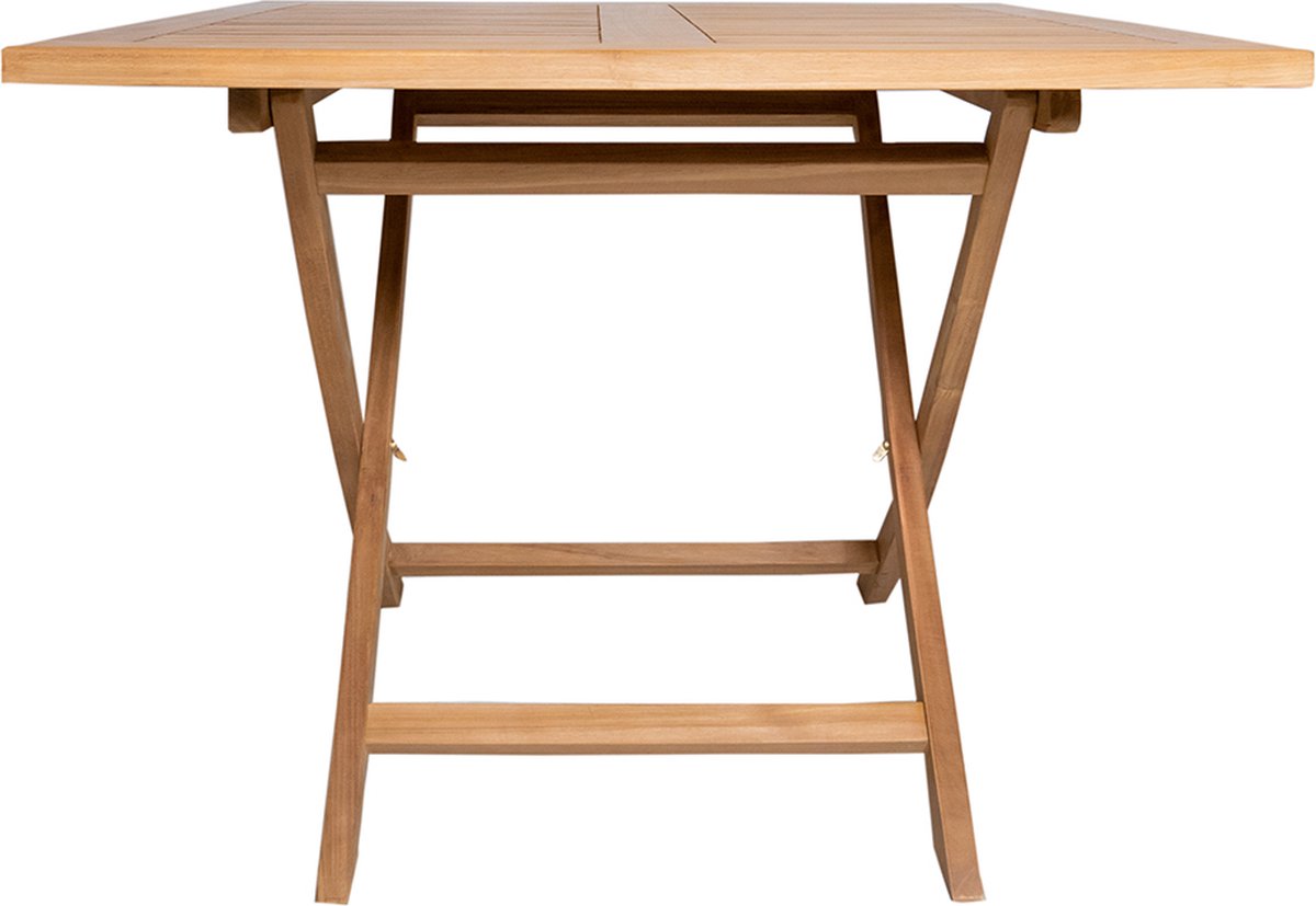 Tuintafel Tepuk vierkant - Inklapbare tuintafel hout - 100x100cm | bol.com