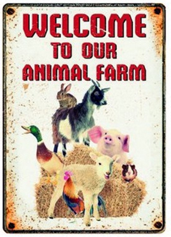 Plenty gifts waakbord blik farm welcome | bol.com