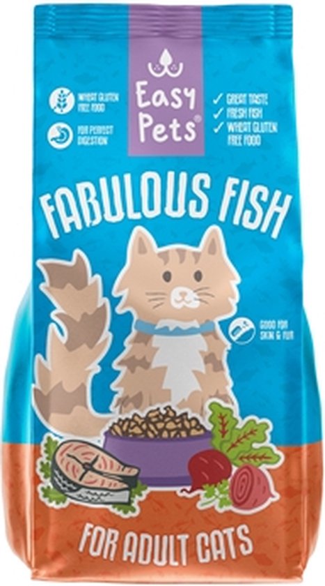 Easypets fabulous fish adult kattenvoer (1,5 KG) | bol.com