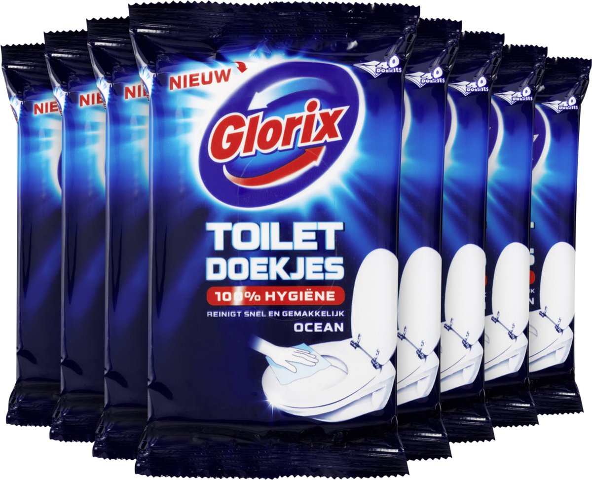 Glorix Ocean Toilet Schoonmaakdoekjes - 10 x 40 stuks ...