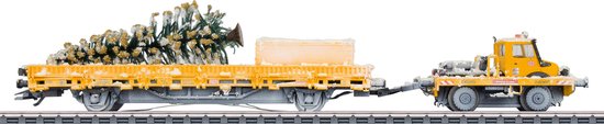Märklin 39942 H0 DB tweeweg-Unimog met kerstboomtransport | bol