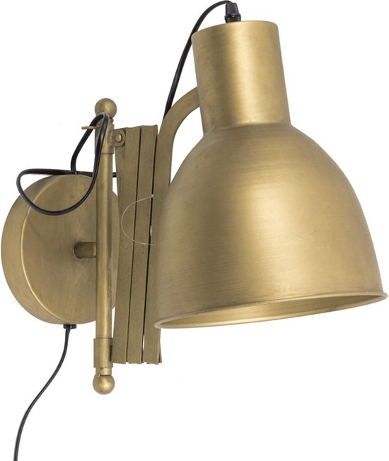 Leeslamp - Wandlamp - Wandlamp goud - Muurlamp - Bureaulamp Led - Goud ...