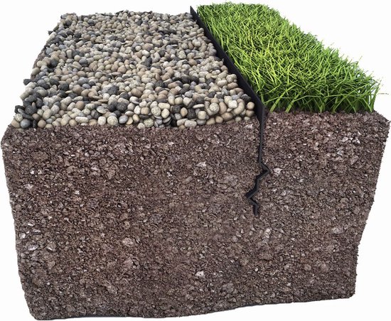 Professionele kunststof Randbegrenzing B-Edge PRO XL 15m - Zwart | bol