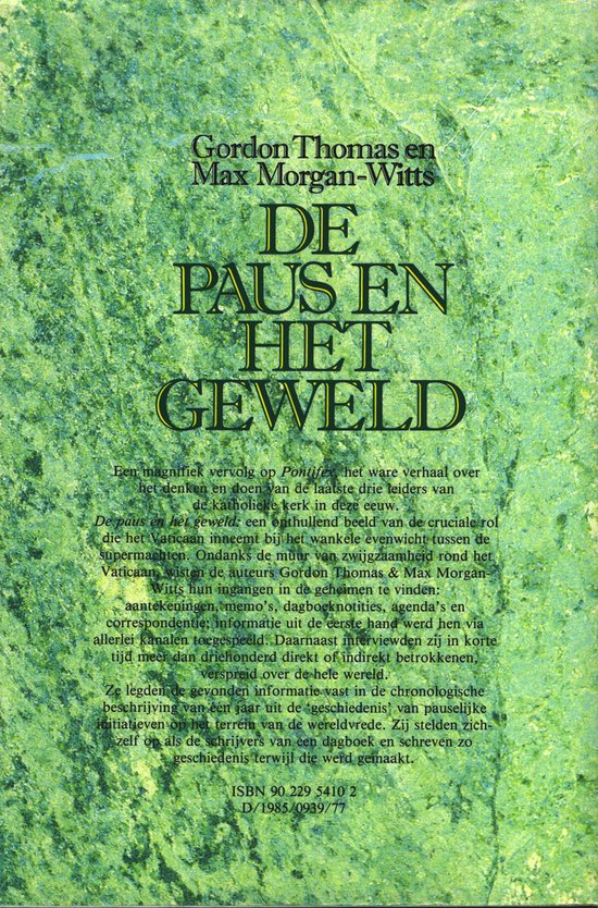 De paus en het geweld, Gordon Thomas | 9789022954102 | Boeken | bol