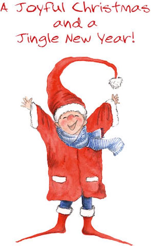 Kerstkaart Jingle Joy, kerstkaart met envelop, humor, grappig, engels ...