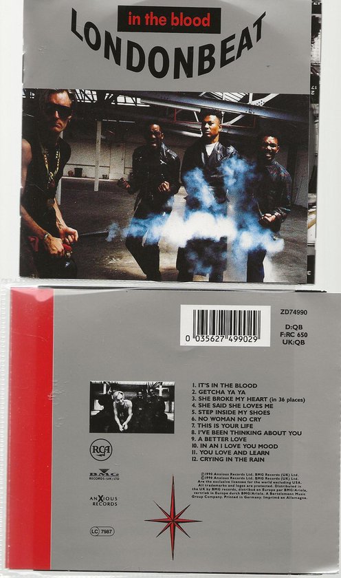 LONDONBEAT - IN THE BLOOD, Londonbeat | CD (album) | Muziek | bol