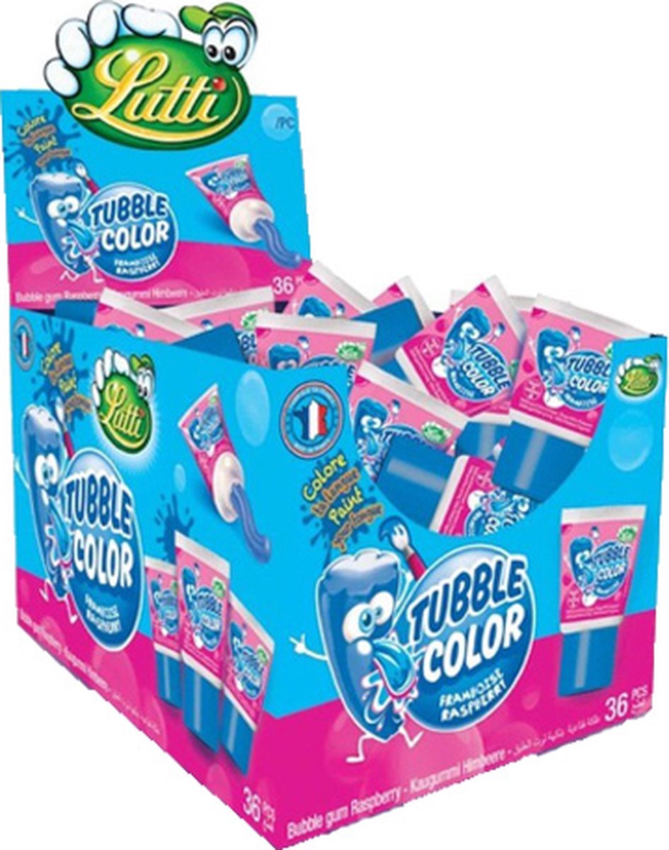 Lutti - Tubble Gum Framboos - 36 stuks | bol
