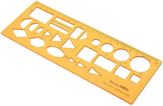 Grafische vormgeving Tekenhulpmiddel – Liniaal Sjabloon soft plastic ...