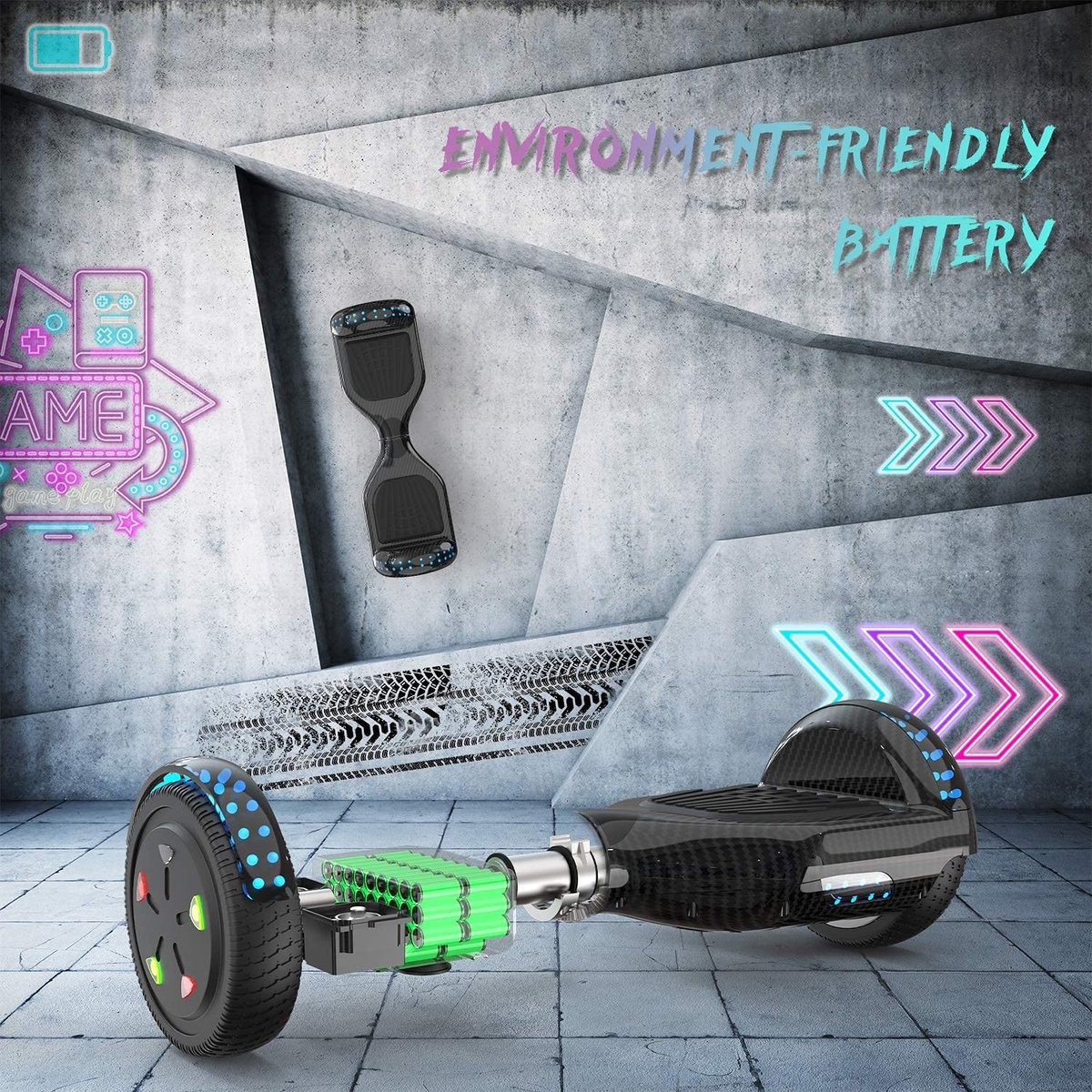 Evercross 6.5 inch Hoverboard met Flits Wielen, Elektrische ...