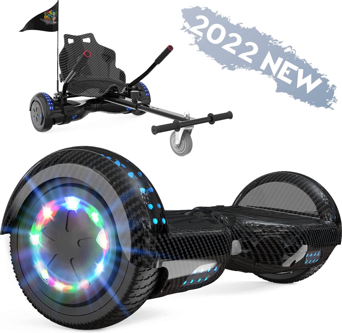 Evercross 6.5 inch Hoverboard met Flits Wielen, Elektrische ...