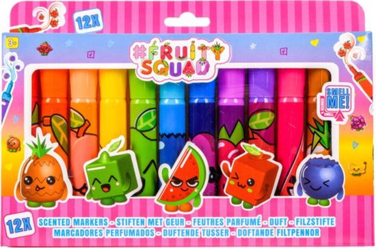 Fruit Stiften - 12 Stuks - Brede Punt - Stiften Kinderen - Viltstiften ...
