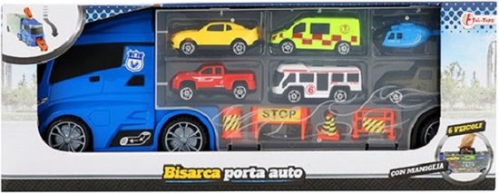 Toi Toys CARS_TRUCKS Vrachtwagen met 6 voertuigen | Transport truck ...