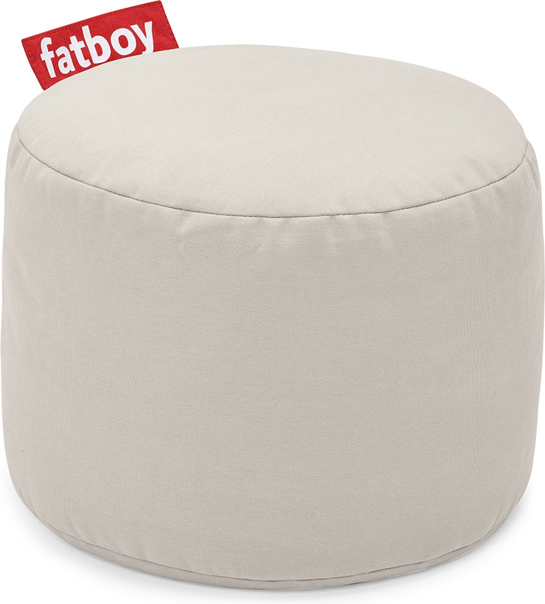 Fatboy Poef Rond Zilver - 35h x ø 50 cm - Afwasbaar - Stonewashed | bol.com