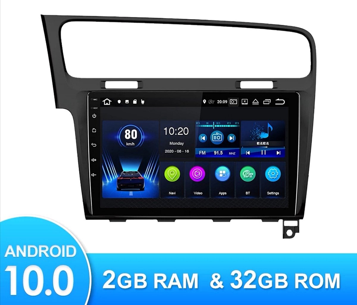 VW Golf 7 Multimédia Autoradio Navigation Bluetooth WiFi USB CarPlay ...