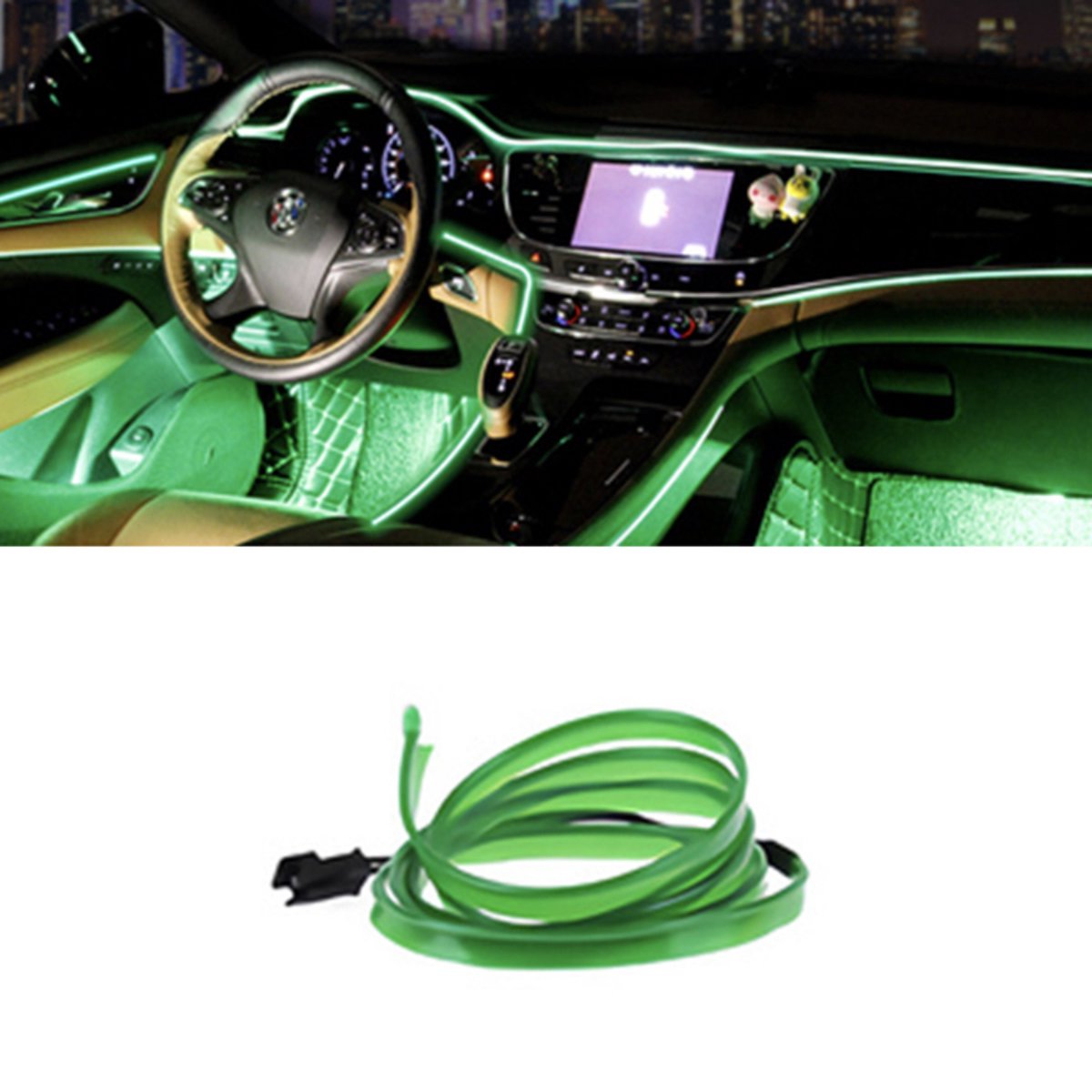 Auto Sfeerverlichting Neon Led strip 5 meter incl. sigarettenaansteker ...