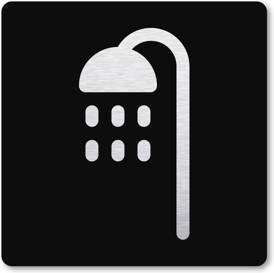 Pictogram Douche - pictogrammen - zwart - deurbordje - 10 x 10 cm ...