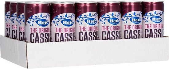 Hero Cassis Frisdrank Blikjes - The Original - Gemaakt van Zwarte ...