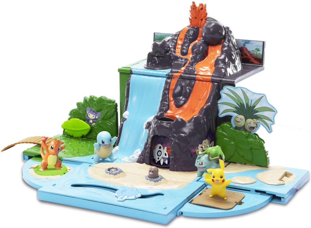 Pokémon Carry Case Volcano Playset + 1 Pikachu Speelfiguur + Pokemon ...