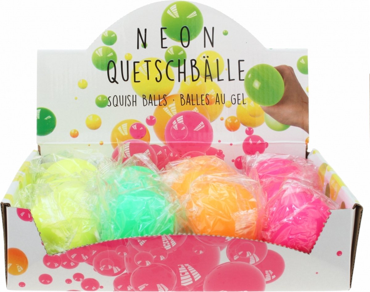 Neon squishballen - squishy - neon kleuren - 4 stuks | bol.com