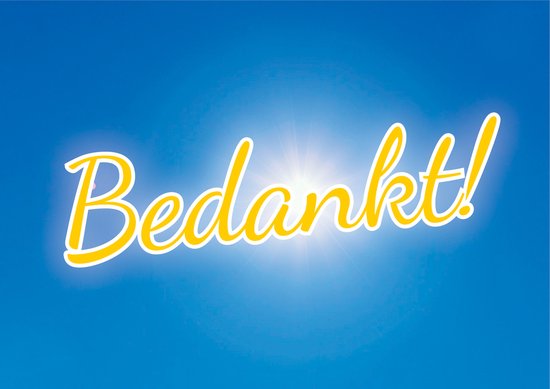 Bedankt kaartjes - set van 8 stuks | bol