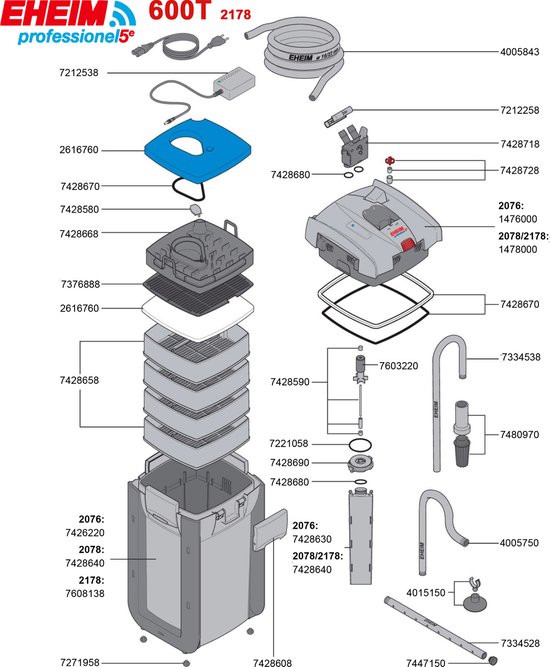 Eheim thermo-buitenfilter Professional 5e Wifi 600T. | bol.com