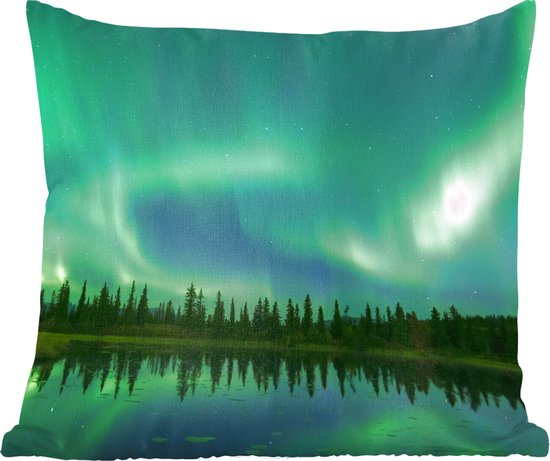 Sierkussens - Kussentjes Woonkamer - 60x60 cm - Noorderlicht - Bomen ...