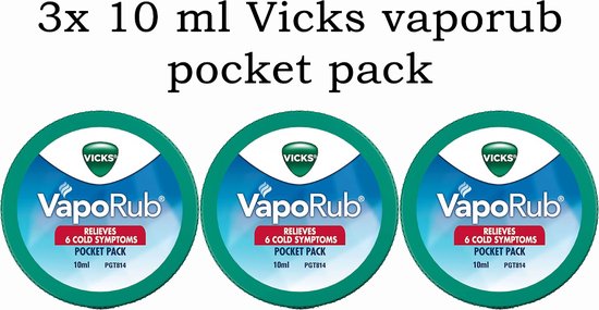 VICKS VapoRub - Mini VapoRub - Pocketsize - 3 x 10 ml | bol.com