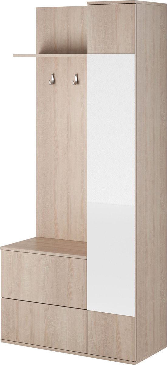 InspireMe- Kledingkast Hal garderobekast Compacte garderobe halkast ...