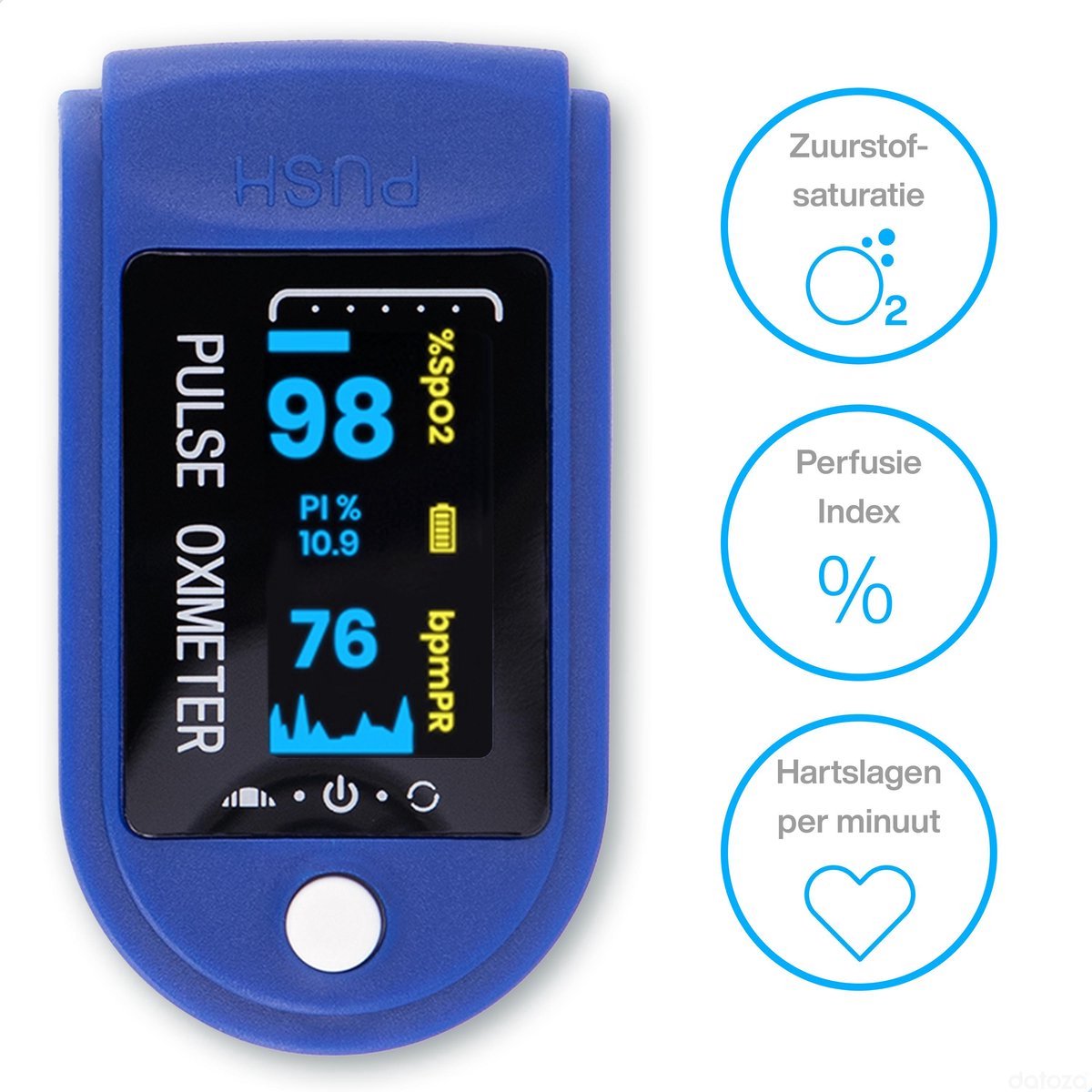 Oximeter - Saturatiemeter Vinger - Professionele Hartslagmeter - vinger ...