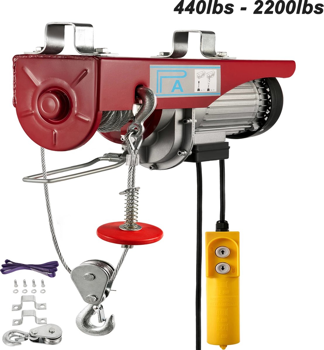 Elektrische Takel Lier Kabel Platenlift-1000 Kg(2200 lbs) | bol.com