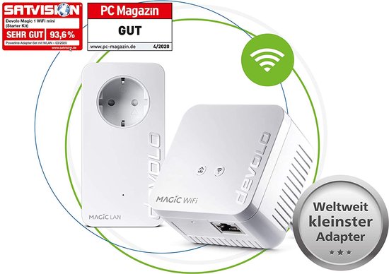 devolo Magic 1 WiFi mini: compacte Powerline Starter Kit voor ...