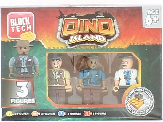 Block Tech Dino Island 3-Pack Figures | bol