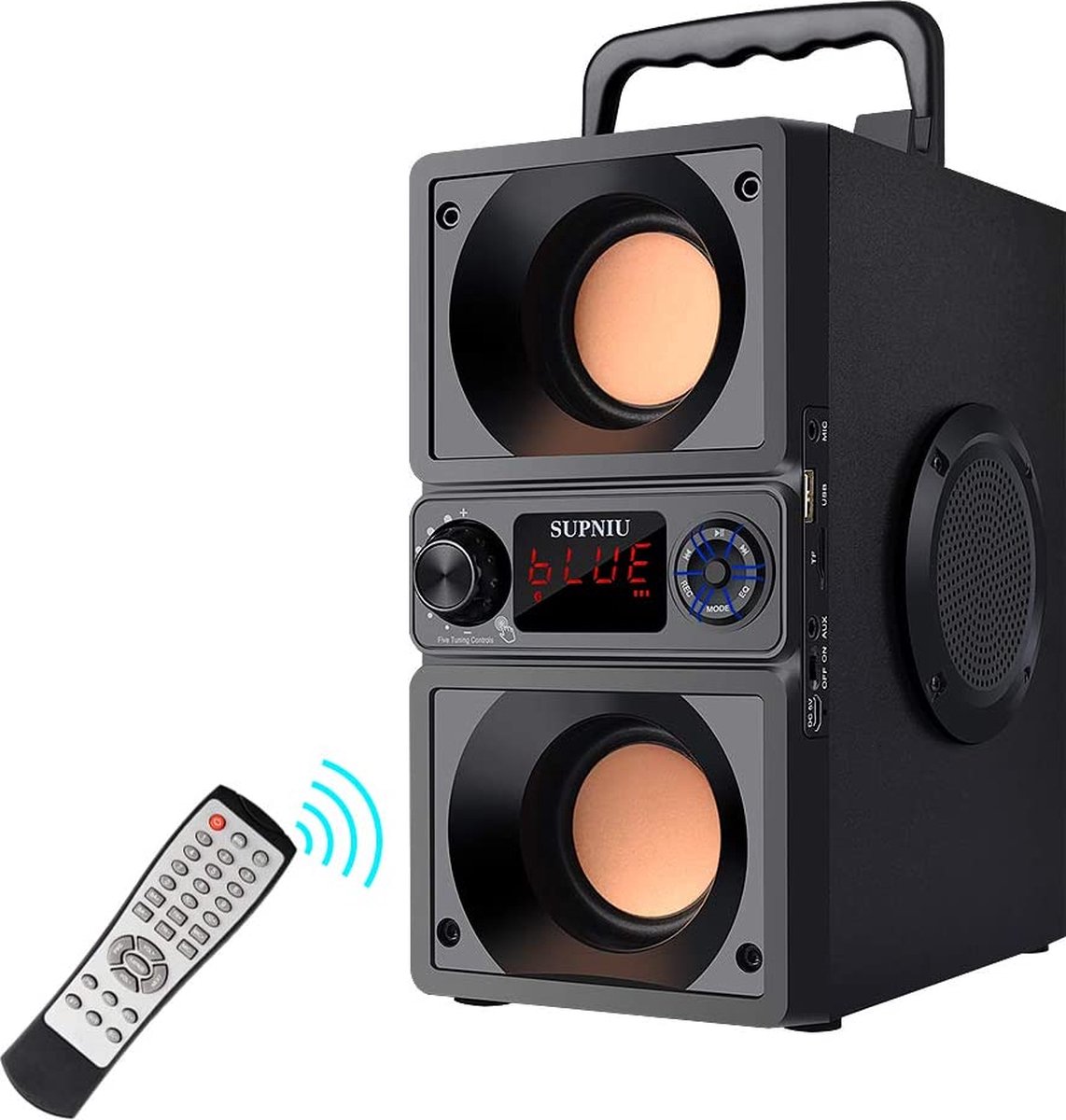 Bluetooth luidspreker, 40 W (60 W top) Bluetooth 5.0 box muziekbox met dubbele... | bol.com