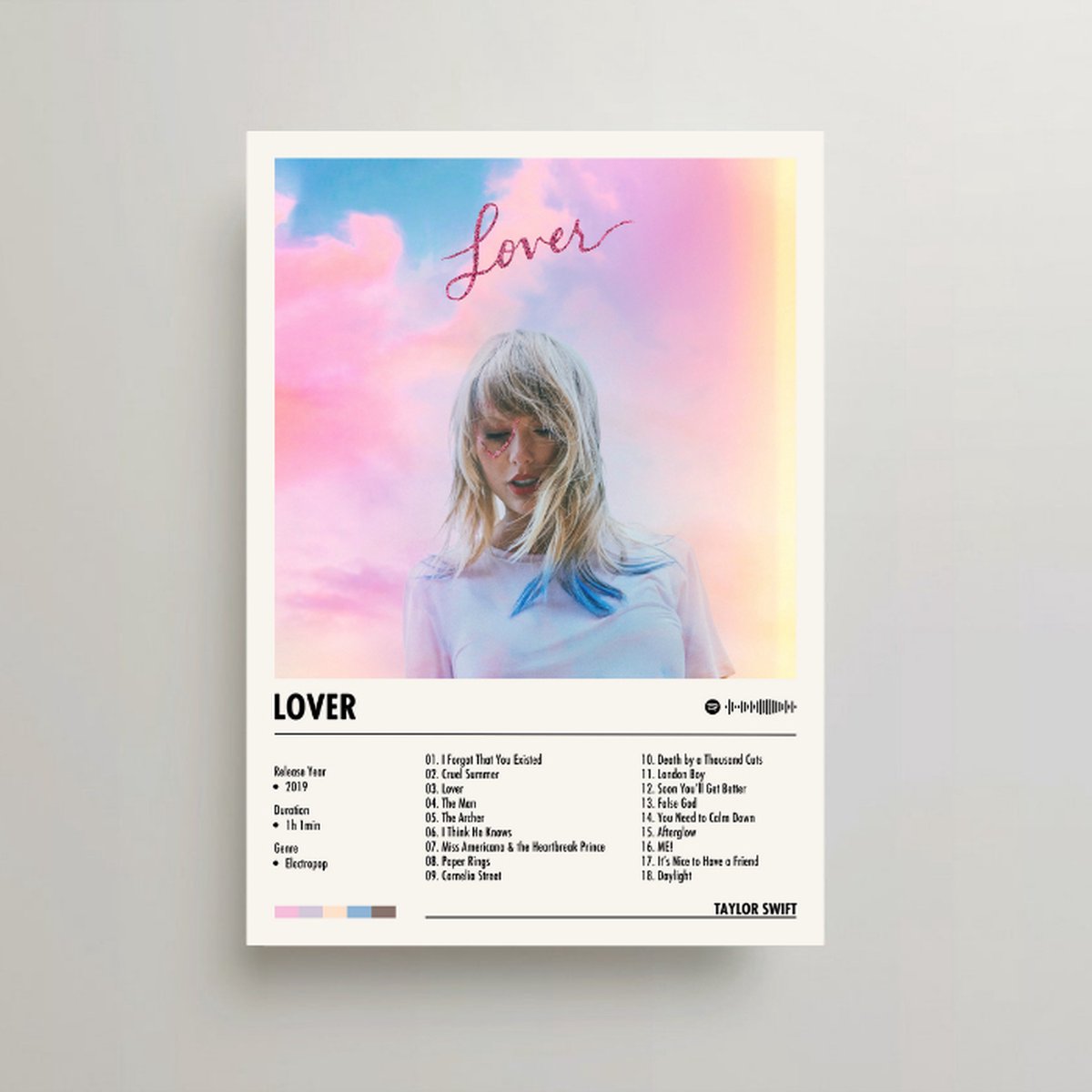 Taylor Swift Poster - Lover Album Cover Poster - Taylor Swift LP - A3 ...