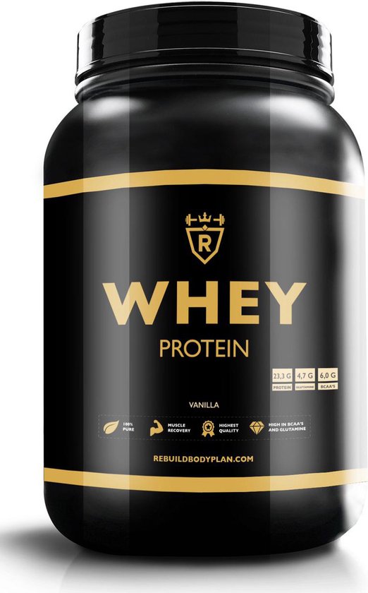 Rebuild Nutrition - Whey Protein - Poeder 2000 gr - Vanille smaak | bol.com