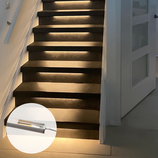 Trapverlichting Premium ledstrip - 50cm - Warm Wit licht – Complete set ...