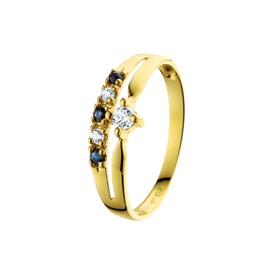 Ring Saffier En Zirkonia | bol