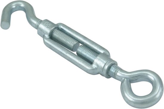 Klus-Wijs. Draad -Spanner haak-oog RVS m8 x 120mm. Staaldraad-Spanners ...