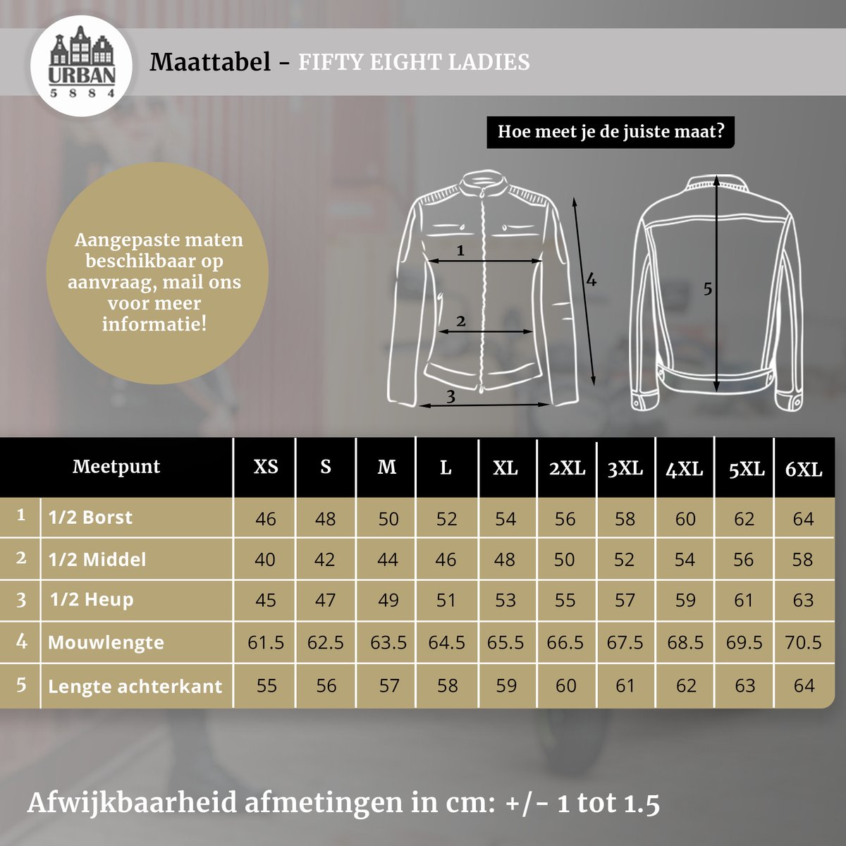 Urban 5884® - Fifty Eight - Damesjas - Motorjas - Lams Leren - Met ...