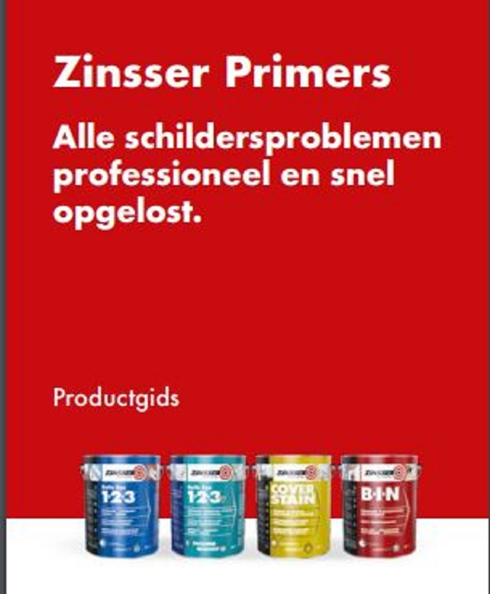 Zinsser Primers Isolerend Type Bulls Eye 1-2-3 plus - 1 L wit | bol.com