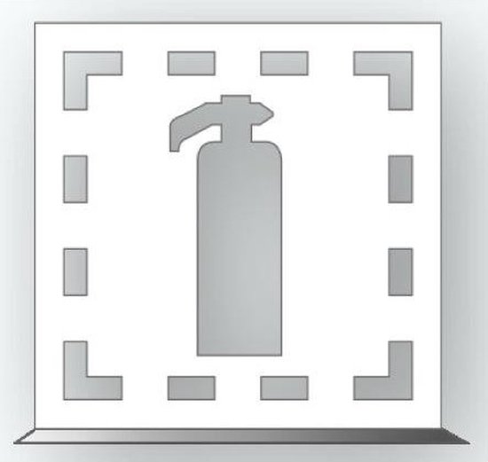 Sjabloon brandblusser 500 x 500 mm | bol.com