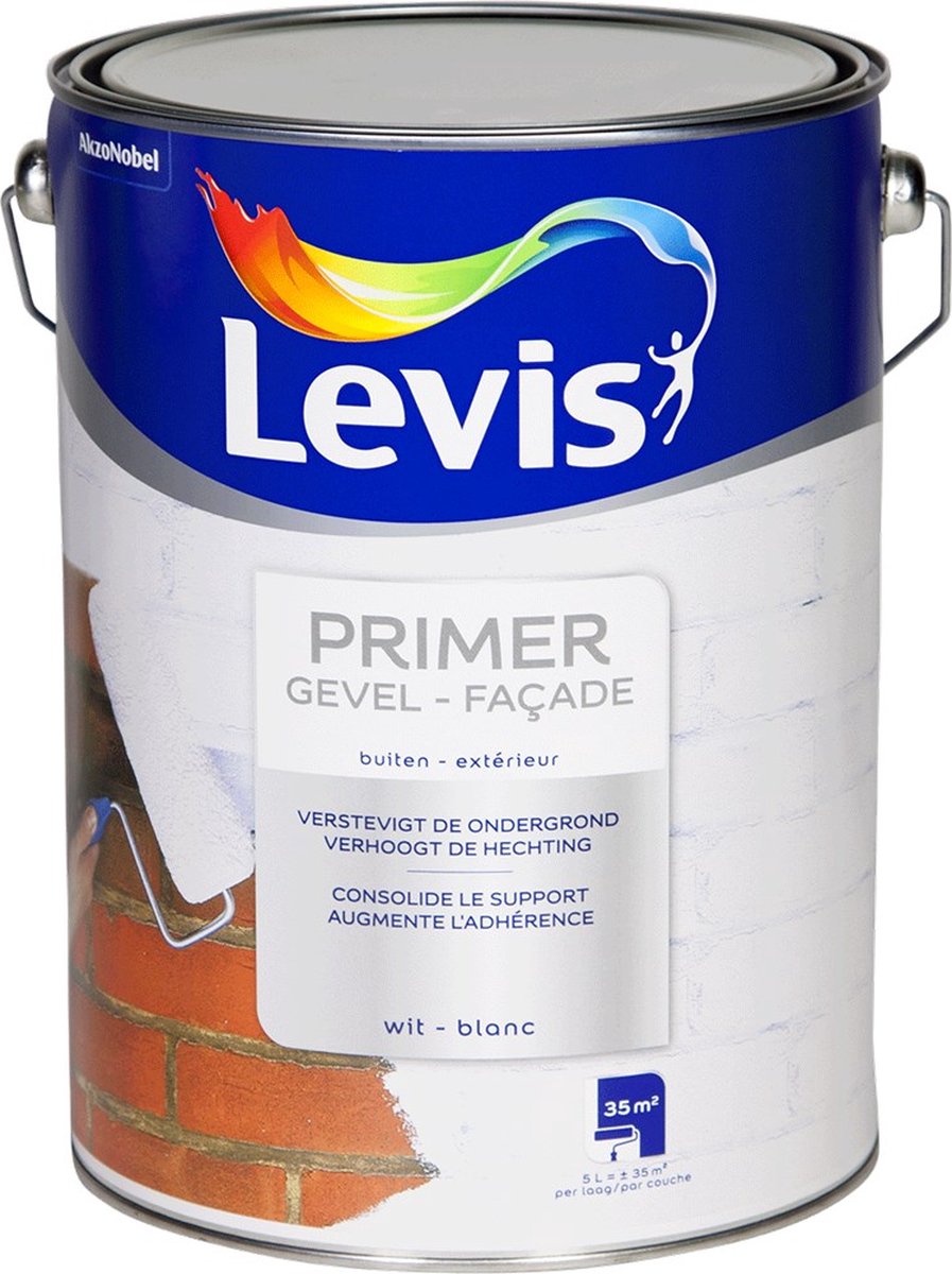 Levis - Primer Gevel - Mat - Wit - 10L | bol.com