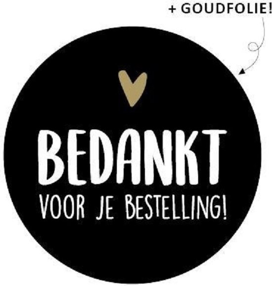 30x Sluitsticker Bedankt voor je bestelling! Zwart - RONA DESIGN® - Traktatiesticker -... | bol.com