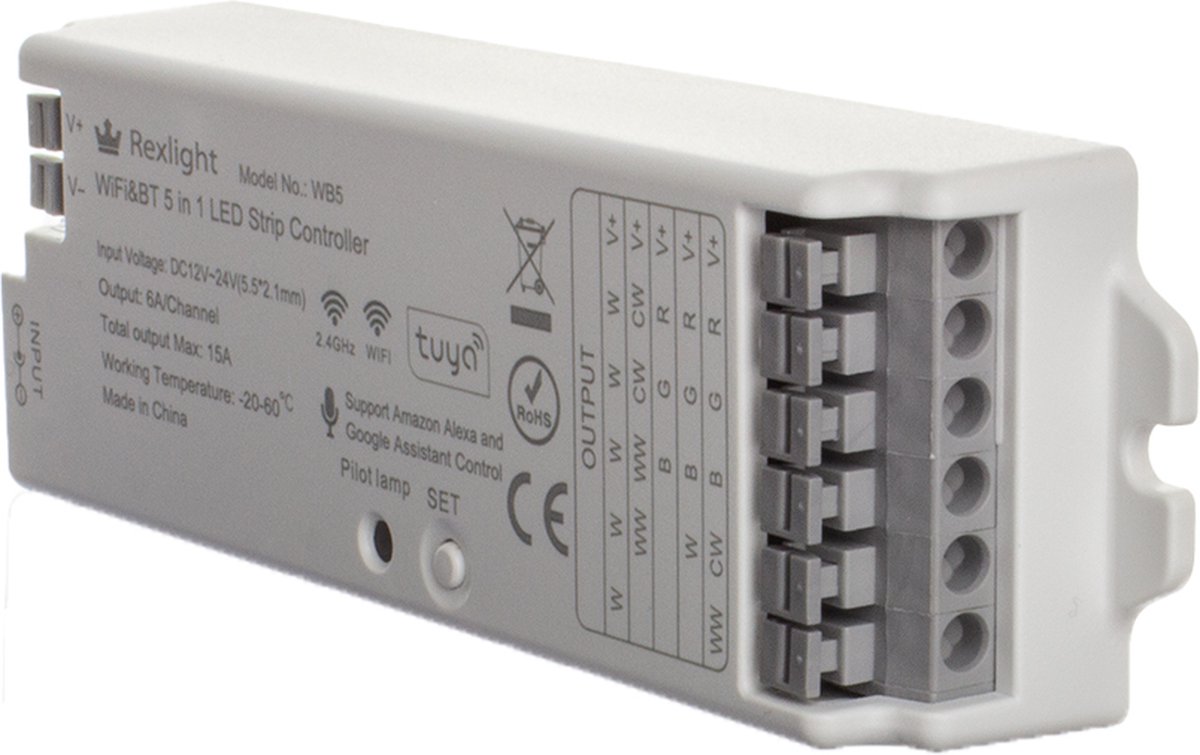 Tuya led strip controller met ingebouwde wifi module - 5-in-1 ...