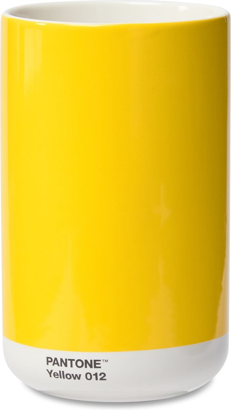 Copenhagen Design - Pantone Vaas - Geel - Yellow 012 - Keramiek - 1L | bol