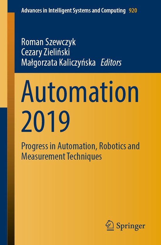 Advances in Intelligent Systems and Computing 920 - Automation 2019 (ebook) |... | bol.com