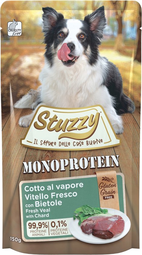 Stuzzy Hondenvoer Monoprotein Graanvrij Kalf - Snijbiet 150 gr | bol.com