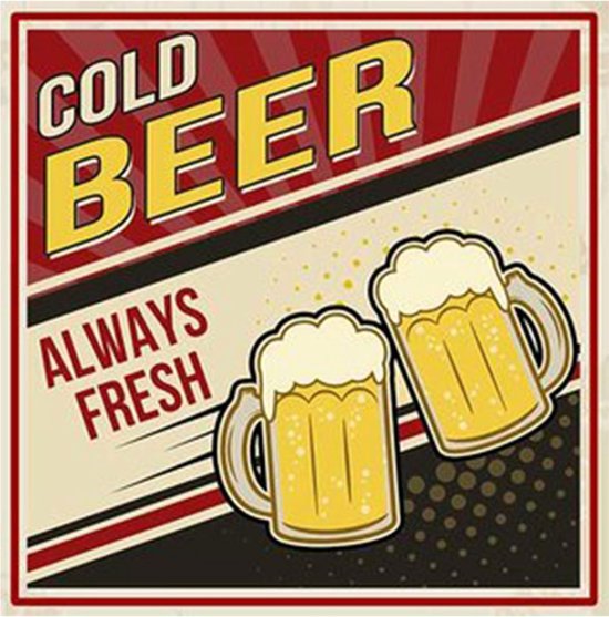 Retro Wenskaart Cold Beer Always Fresh | bol