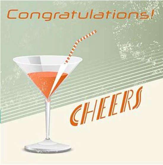 Retro Wenskaart Congratulations Cheers | bol
